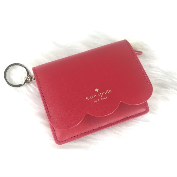 kate spade | Bags | Kate Spade Red Scalloped Wallet | Poshmark